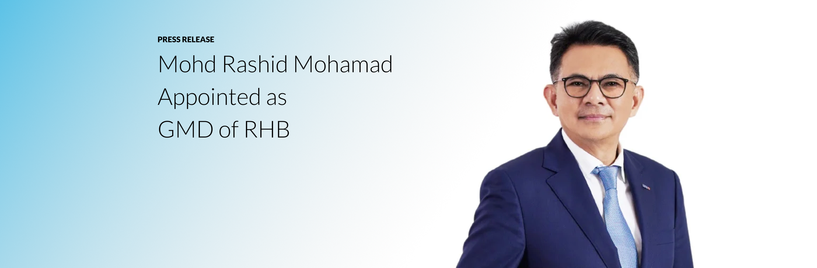 Mohd Rashid Mohamad Appointed GMD of RHB | RHB Singapore